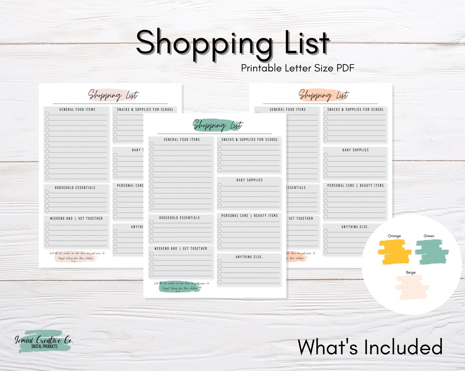 Printable Shopping List, Grocery List, Target Shopping List, Meal ...