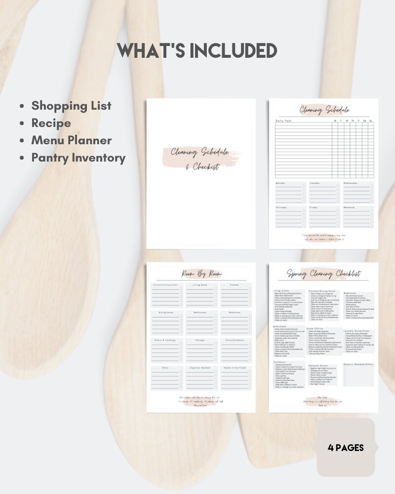 Meal Planning Bundle, Meal Planner Printable, Shopping List, Recipe ...