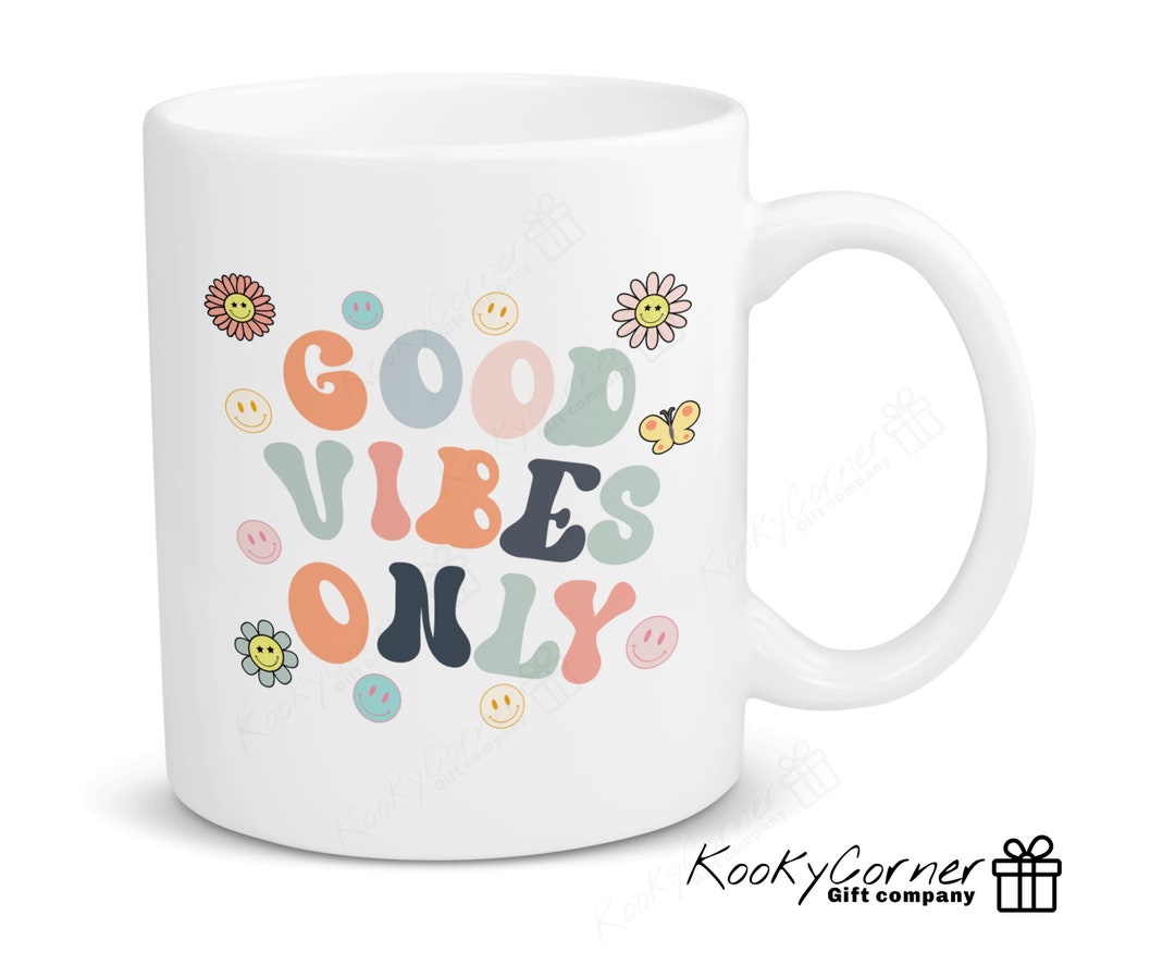 Good Vibes Only Mug, Gift Mug, Mug & Coaster Set - Etsy