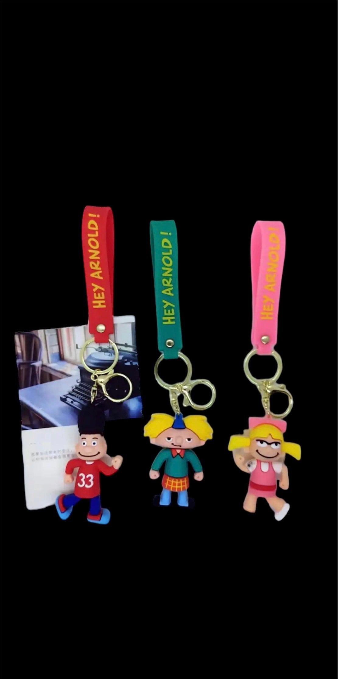 Hey Arnold Helga G. Pataki Kawaii Cartoon Action Figure Keychain PVC ...