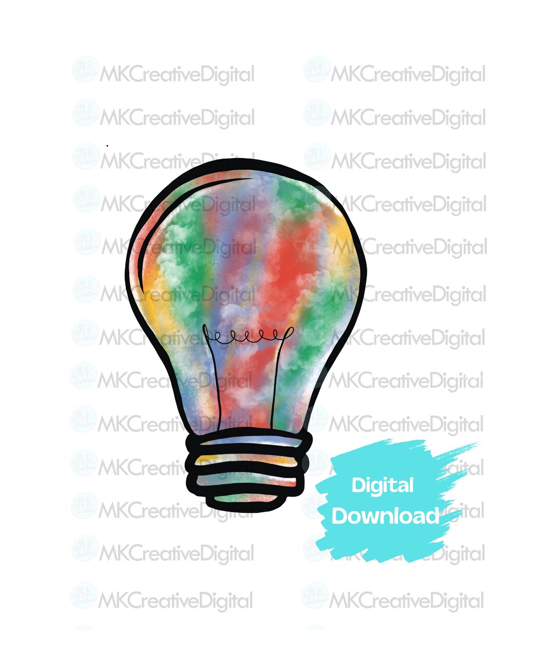 Colorful Autism Light Bulb Clipart - Etsy