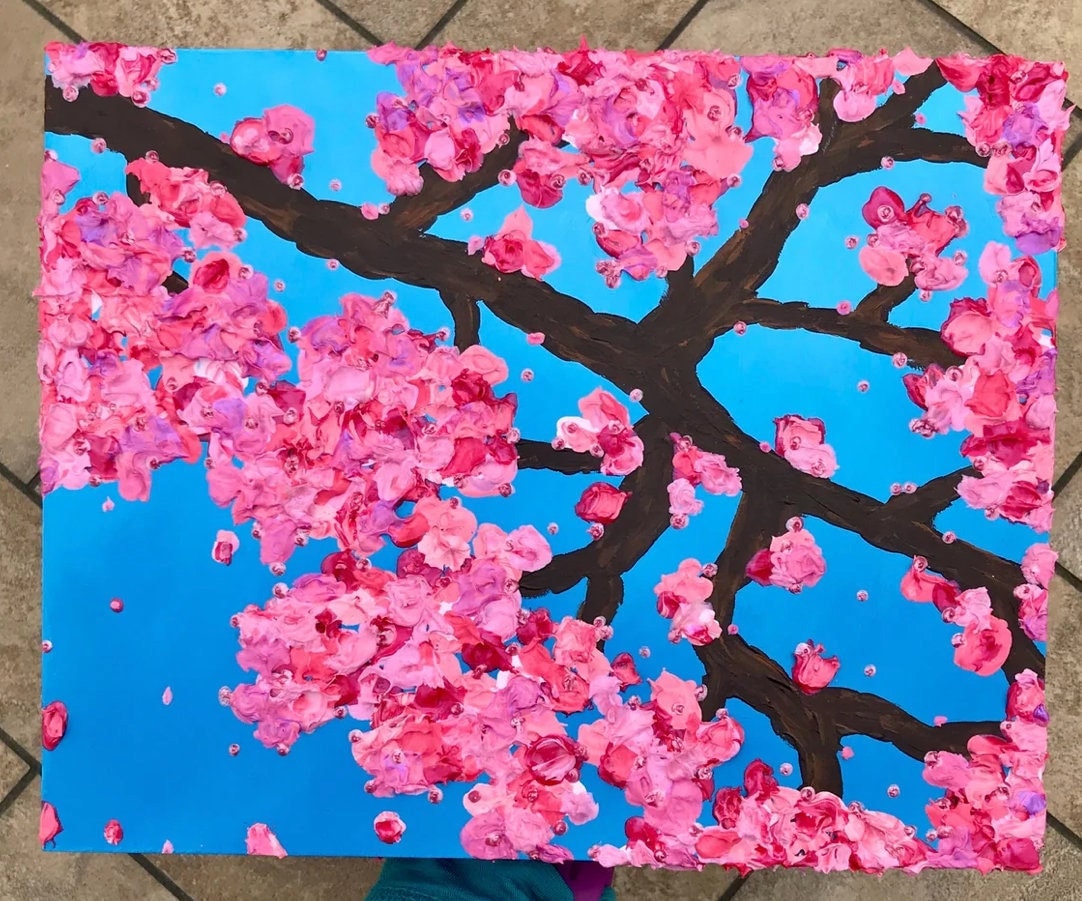 Cherry Blossom Painting For Kids