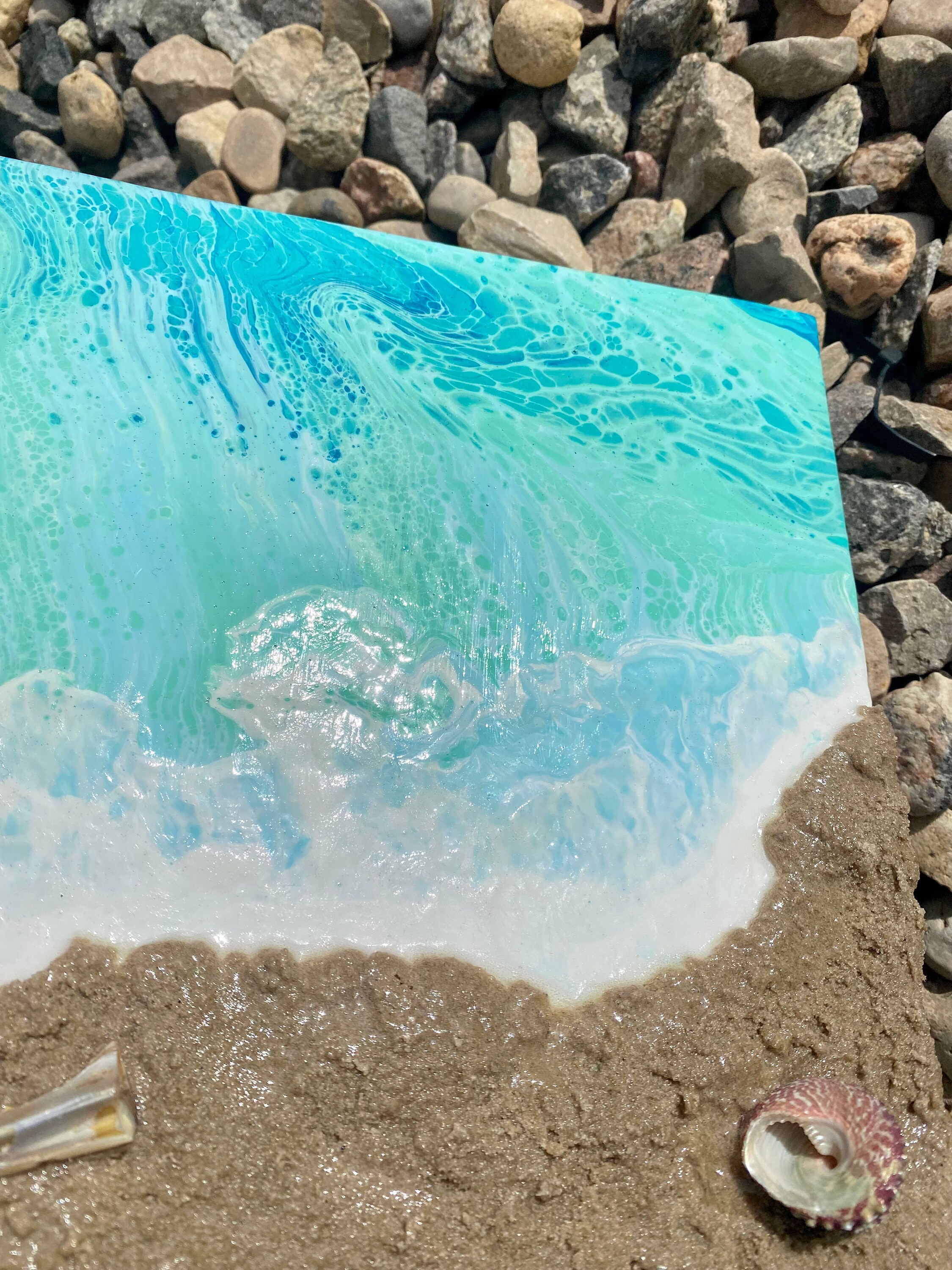 Beach Art With Textured Sand Coastal Nautical Wall Decor - Etsy