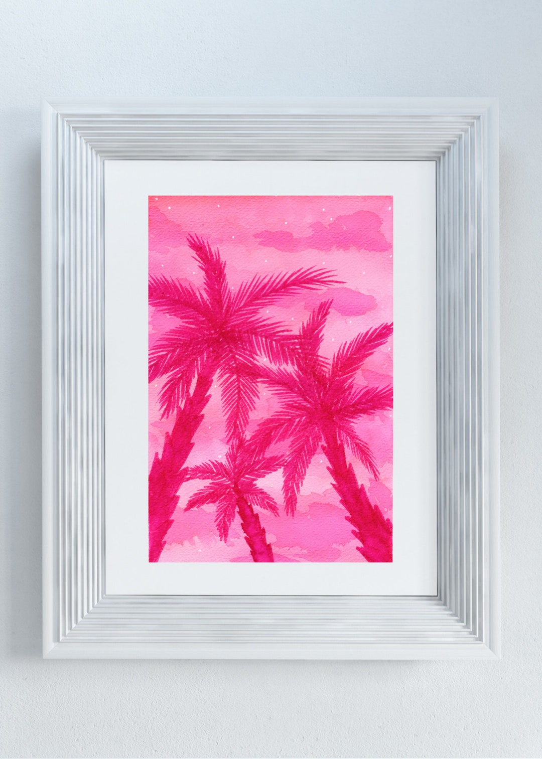 Printable Palm Trees 2 FOR 1 Downloadable Prints Tropical Artwork - Etsy