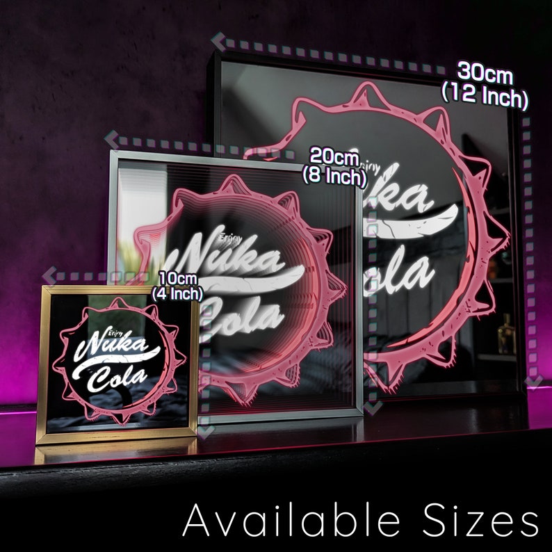 Fallout Vault Tec Nuka Cola Bottle Cap , Neon Light , Infinity Mirror ...