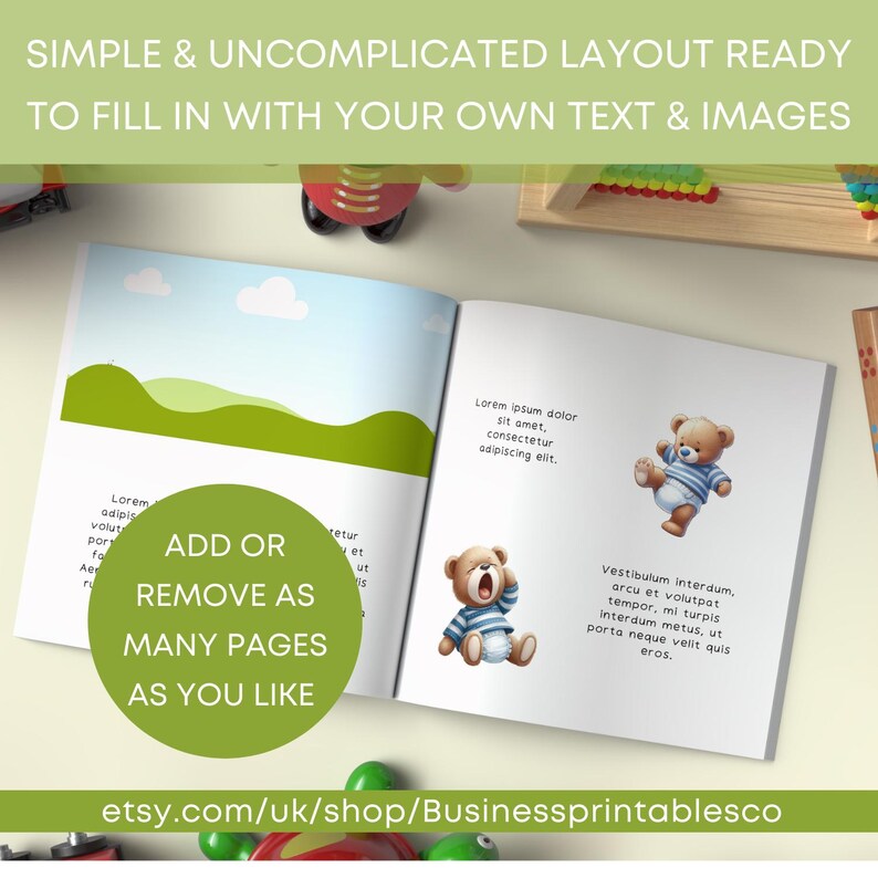 Customisable Kids Story Book Template for Canva. Ready-to-use KDP ...
