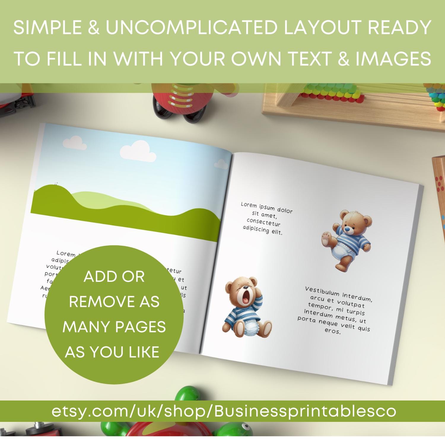 Customisable Kids Story Book Template for Canva. Ready-to-use KDP ...