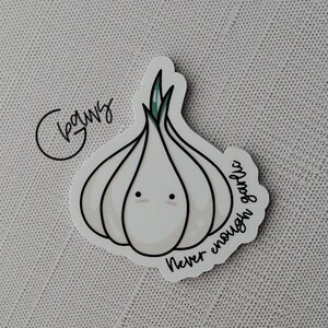 Kawaii Cute Garlic Stickers, Garlic Lovers Foodie Gift, Stocking ...