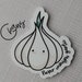 Kawaii Cute Garlic Stickers, Garlic Lovers Foodie Gift, Stocking ...