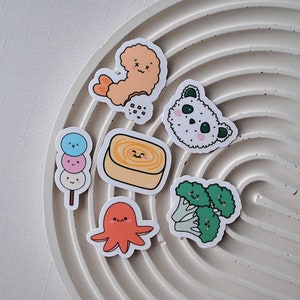 Cute Food Sticker Pack, Mini Stickers, Asian Food Stickers, Food Lovers ...