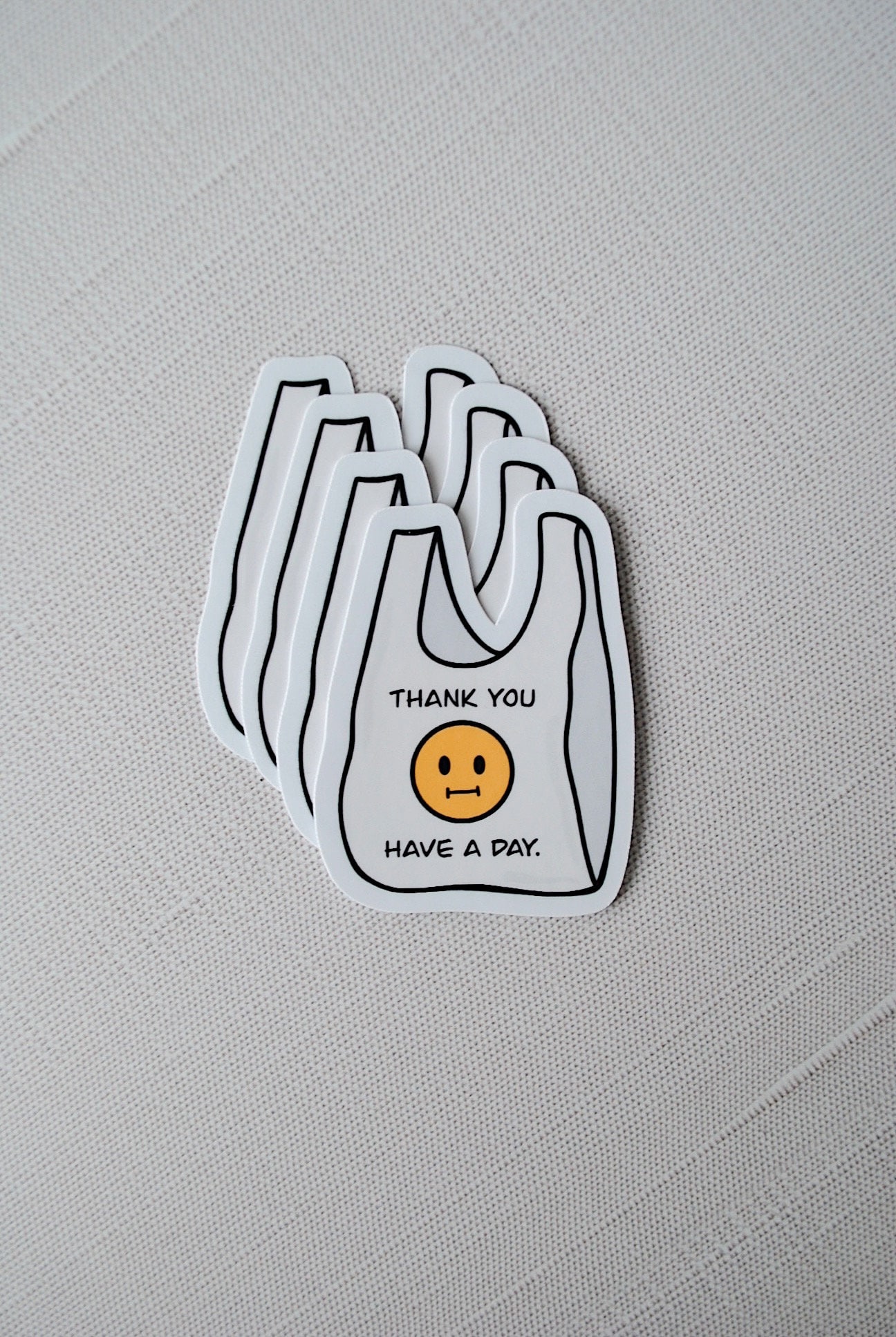 Thank You Plastic Bag Sticker, Cute Plastic Bag Sticker, Thank You Bag ...