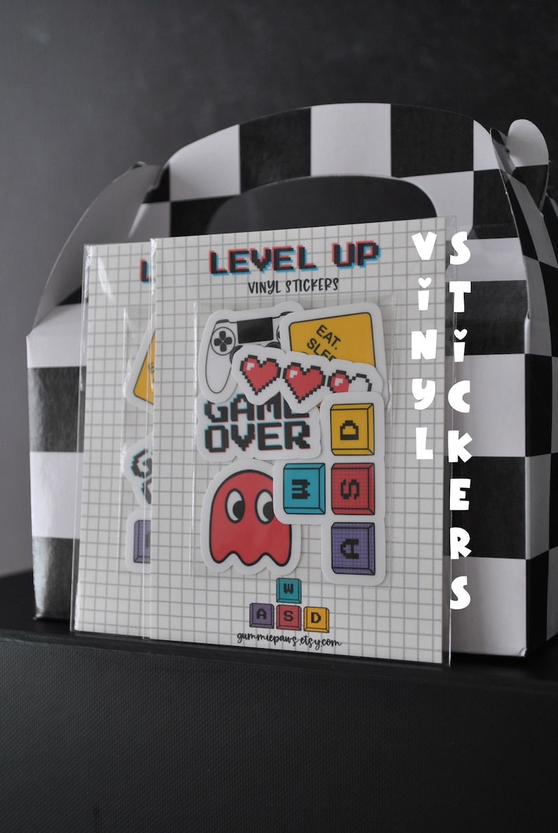Birthday Favors, Level Up, Gamer Theme, Cool Party Favor, Waterproof ...
