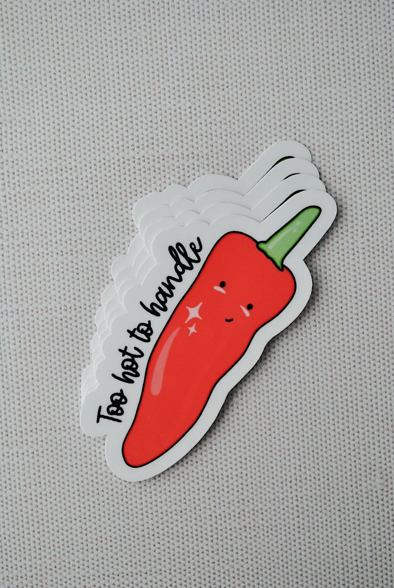 Cute Hot Spicy Pepper Sticker, Kawaii Asian Food Sticker, Red Green ...