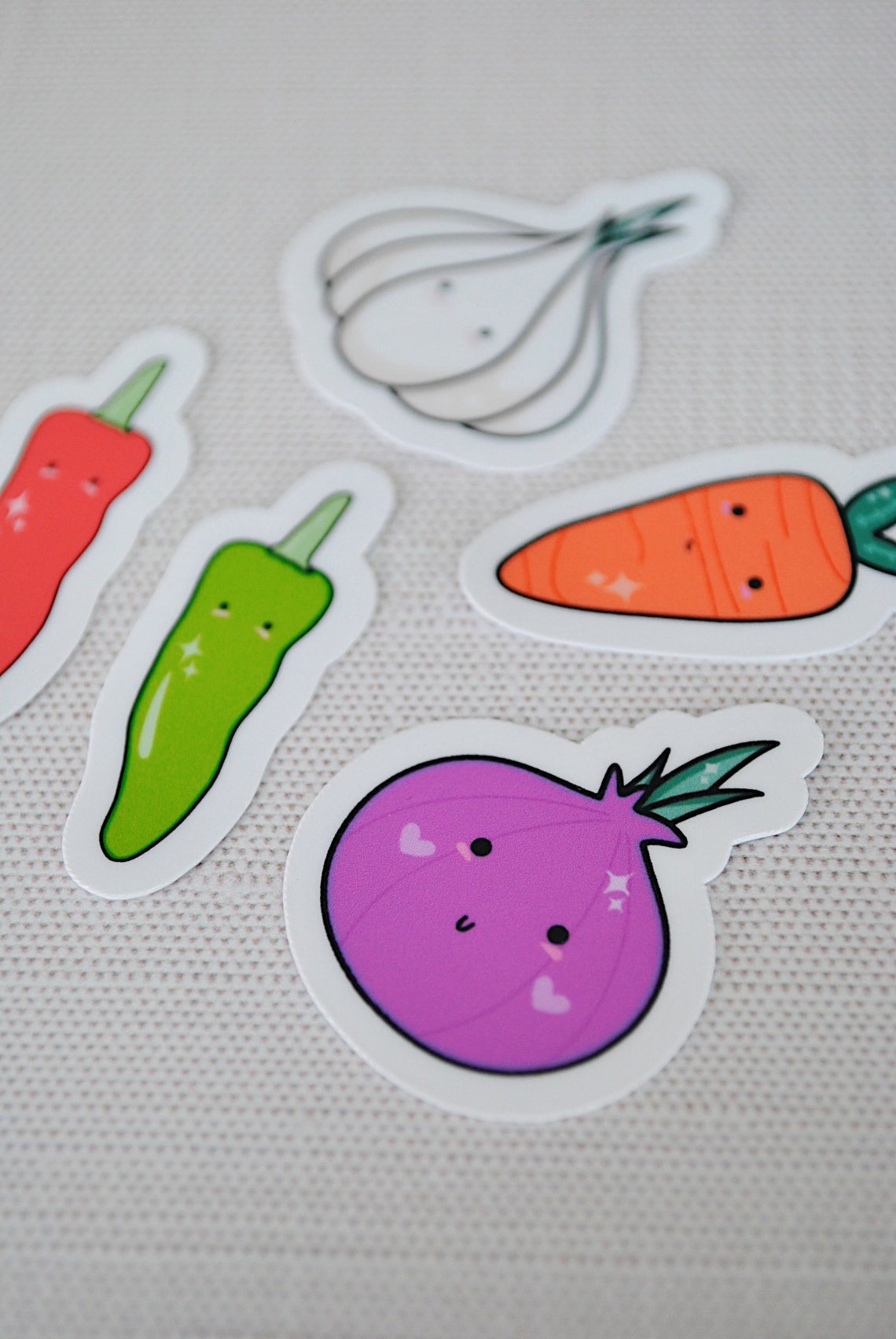 Cute Kawaii Veggie Sticker Pack Cute Vegan Stickers Food - Etsy
