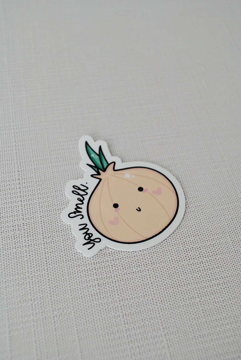 Cute Kawaii Onion Sticker, Red Onion, Yellow Onion, Gift for Foodies ...