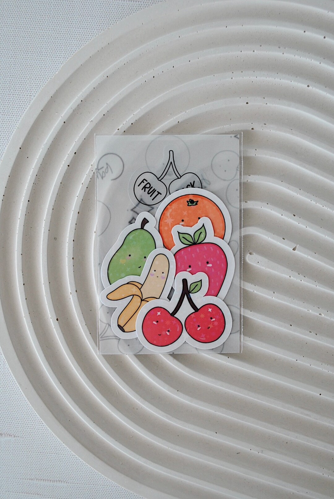 Kawaii Fruit Sticker Pack, Cute Holographic Fruit Stickers, Foodie ...
