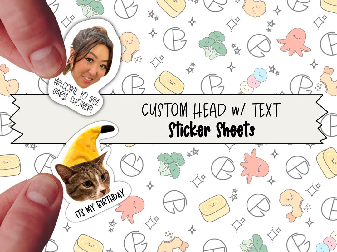 Custom Sticker With Text, Personalized Sticker, Photo to Sticker, Pet ...