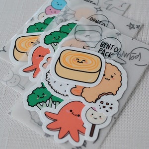 Cute Food Sticker Pack, Mini Stickers, Asian Food Stickers, Food Lovers ...