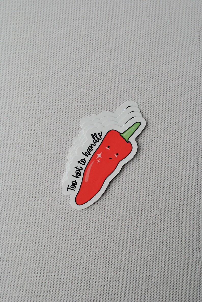 Cute Hot Spicy Pepper Sticker, Kawaii Asian Food Sticker, Red Green ...