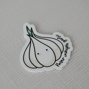 Kawaii Cute Garlic Stickers, Garlic Lovers Foodie Gift, Stocking ...