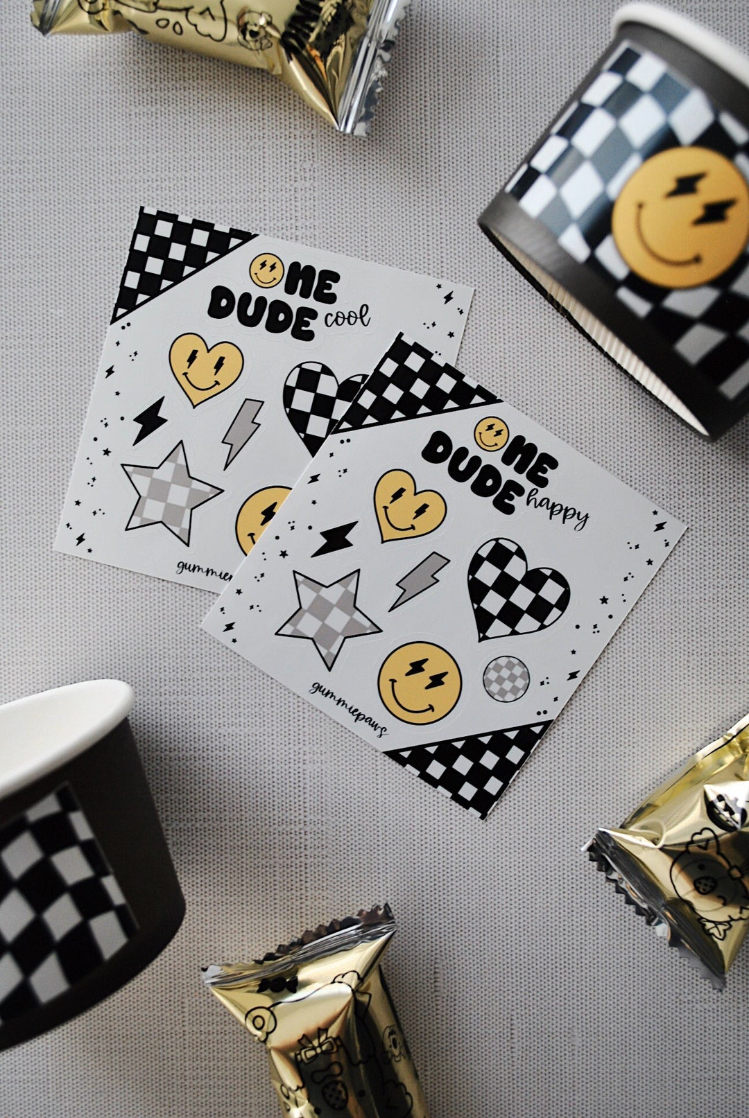 One Happy Dude Stickers, One Happy Dude Favors, Baby's First Birthday ...