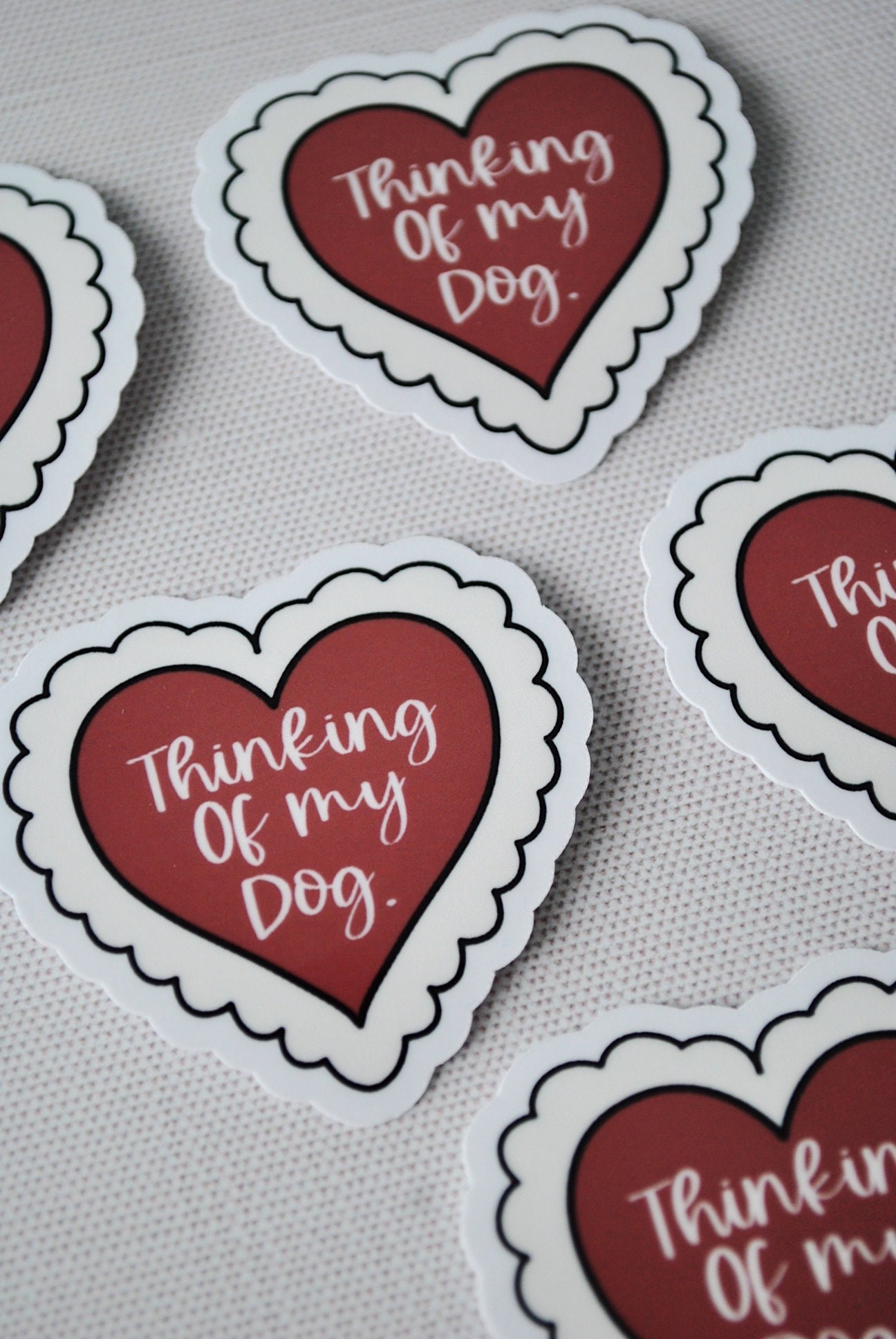 Thinking of My Dog Vinyl, Cute Heart Sticker, Dog Sticker, I Love My ...