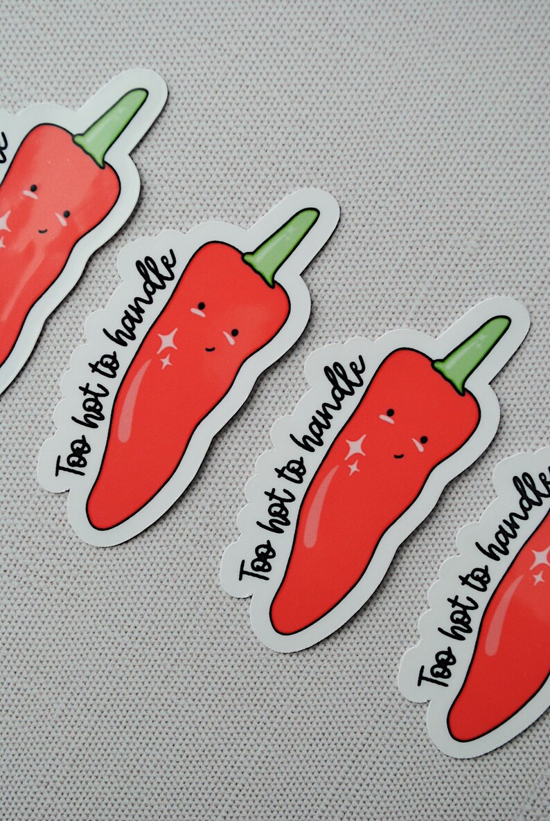 Cute Hot Spicy Pepper Sticker, Kawaii Asian Food Sticker, Red Green ...