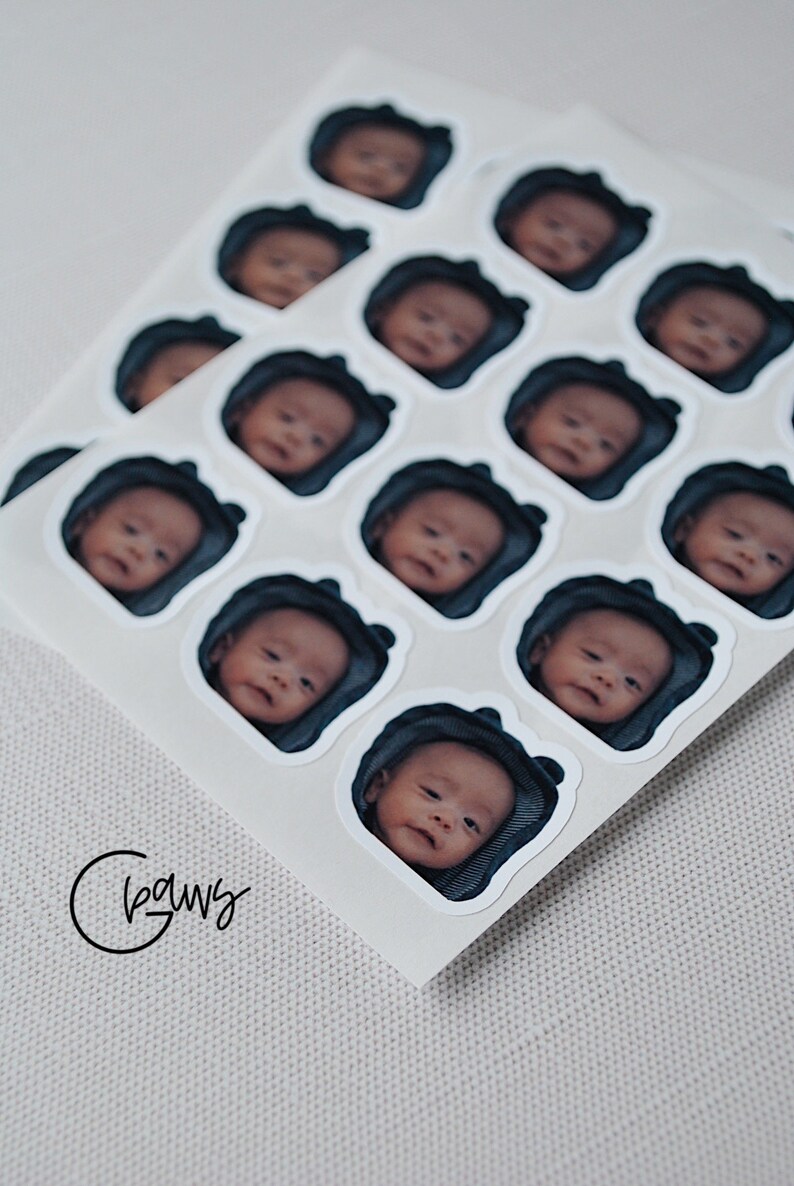 Custom Photo Stickers Personalized Face Sticker Tiny Photo - Etsy