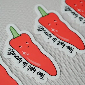 Cute Hot Spicy Pepper Sticker, Kawaii Asian Food Sticker, Red Green ...