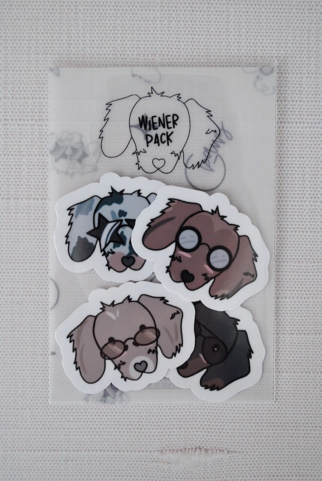 Cute Dachshund Sticker Pack, Wiener Dog Sticker, Sausage Dog Sticker ...