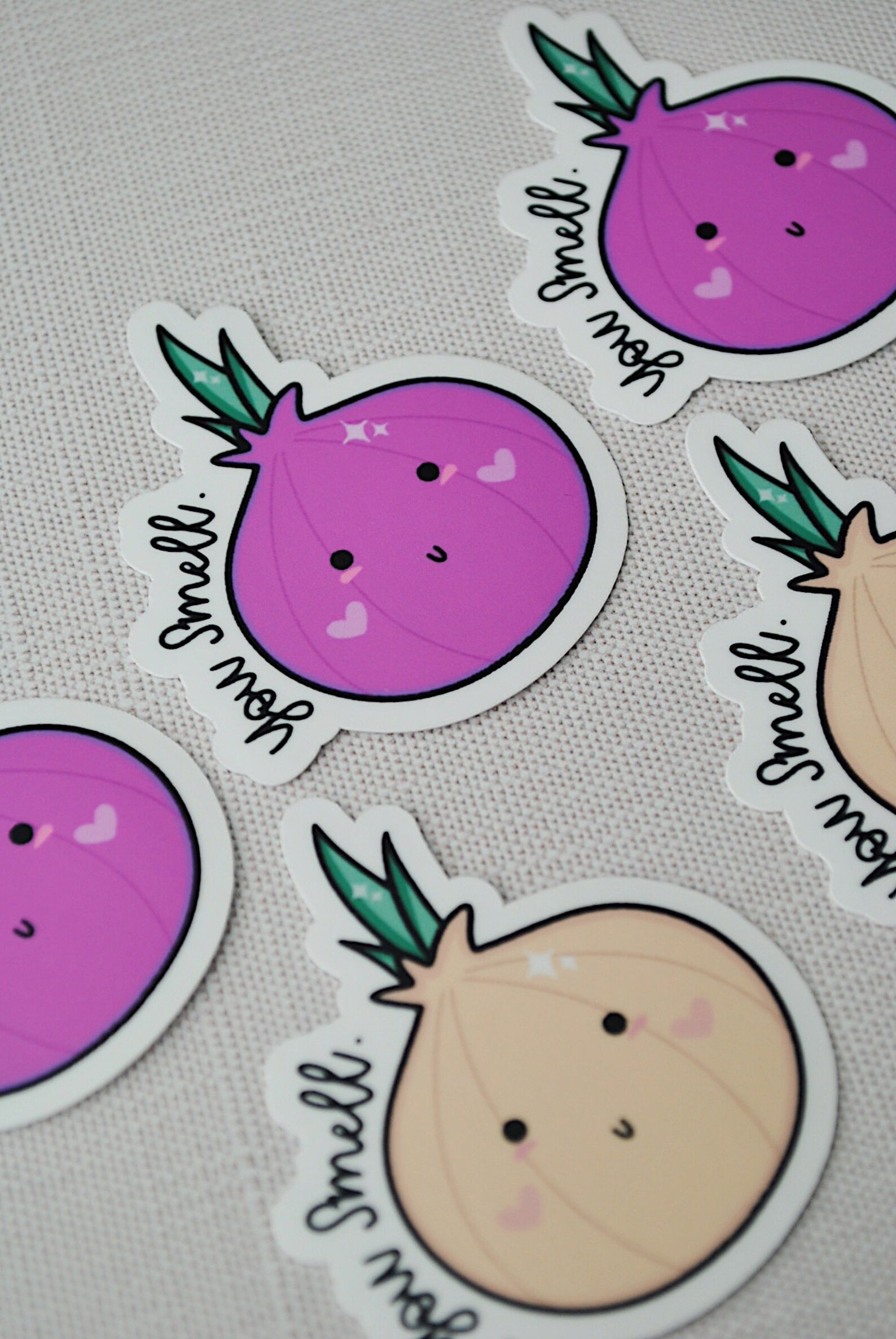 Cute Kawaii Onion Sticker, Red Onion, Yellow Onion, Gift for Foodies ...