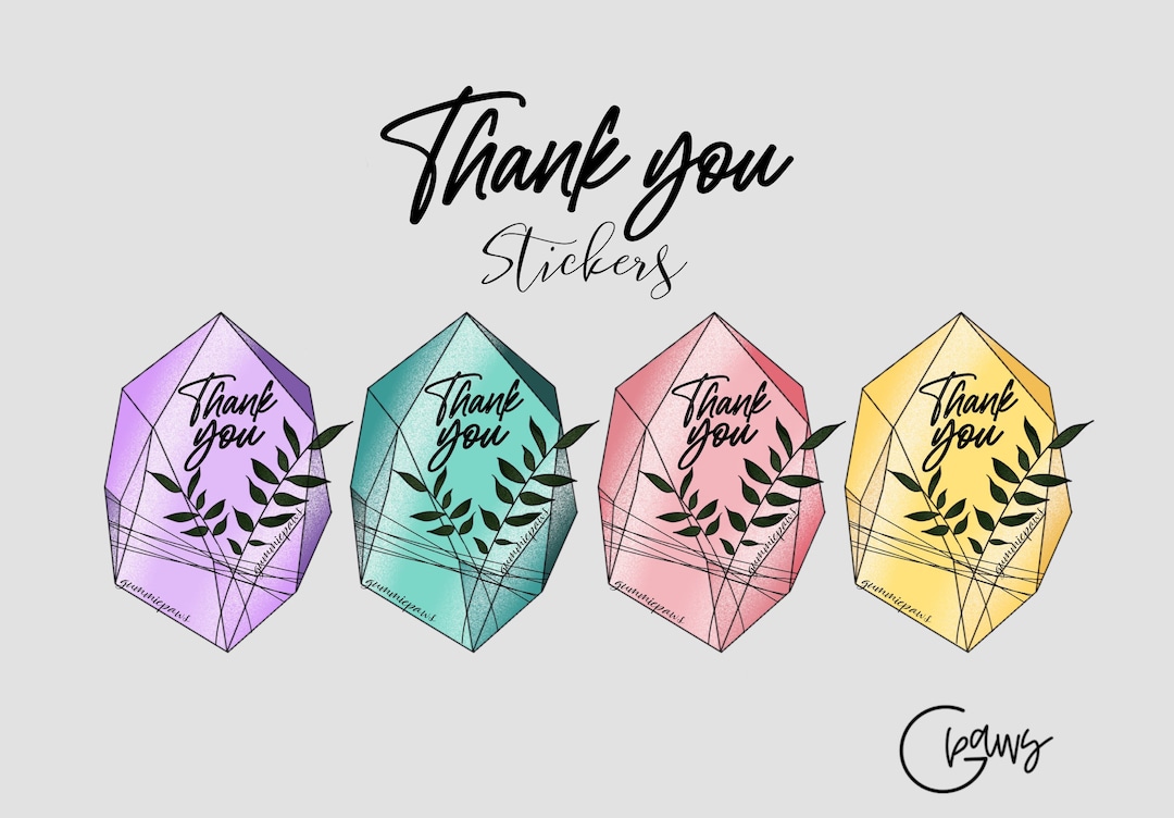 Custom Thank You Stickers, Custom Labels, Wedding, Bridal, Baby Shower ...