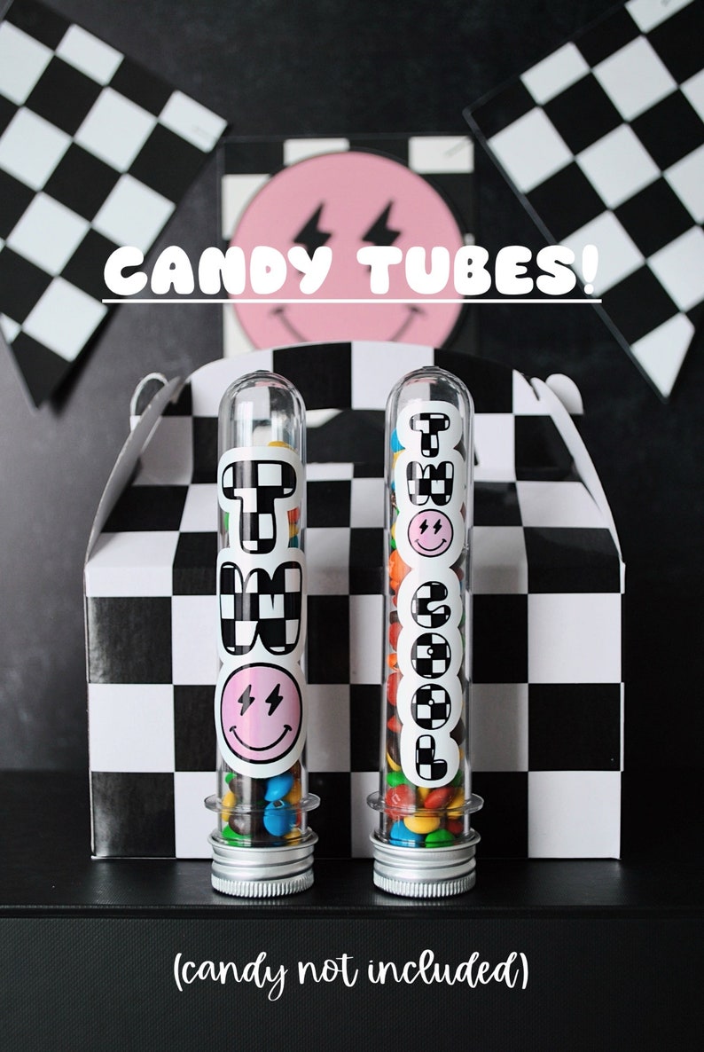 Candy Tubes, Two Cool Birthday, Retro Birthday, Cool Party Favors for ...