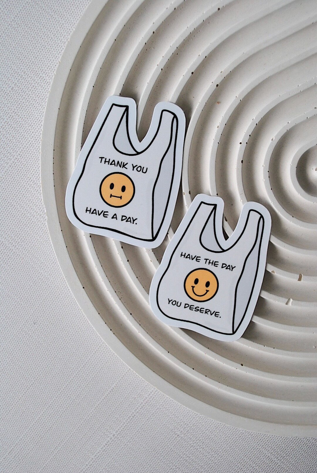Thank You Plastic Bag Sticker, Cute Plastic Bag Sticker, Thank You Bag ...