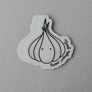 Kawaii Cute Garlic Stickers, Garlic Lovers Foodie Gift, Stocking ...