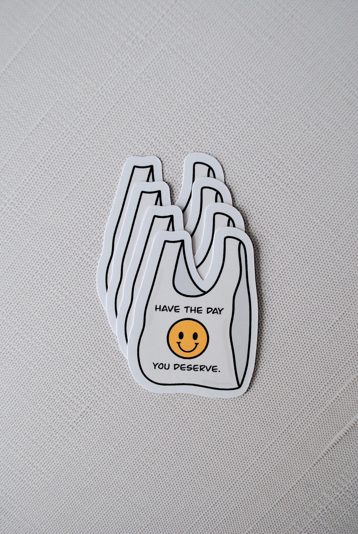 Thank You Plastic Bag Sticker, Cute Plastic Bag Sticker, Thank You Bag ...