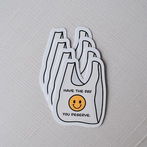 Thank You Plastic Bag Sticker, Cute Plastic Bag Sticker, Thank You Bag ...