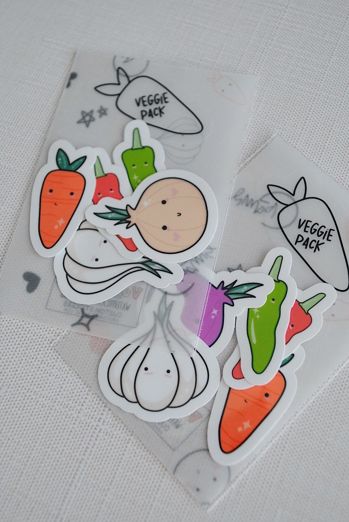 Cute Kawaii Veggie Sticker Pack Cute Vegan Stickers Food - Etsy