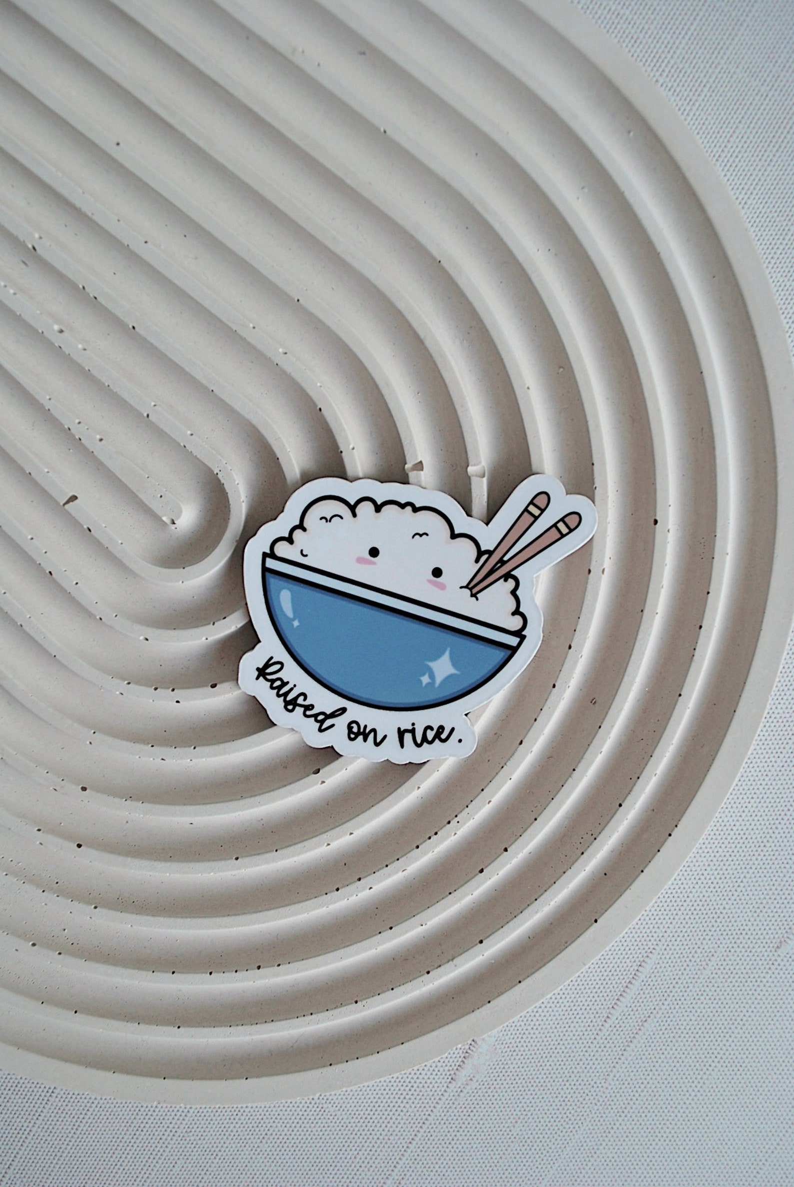 Kawaii Rice Bowl Sticker, Cute Asian Food Sticker, Chopstick Stickers ...