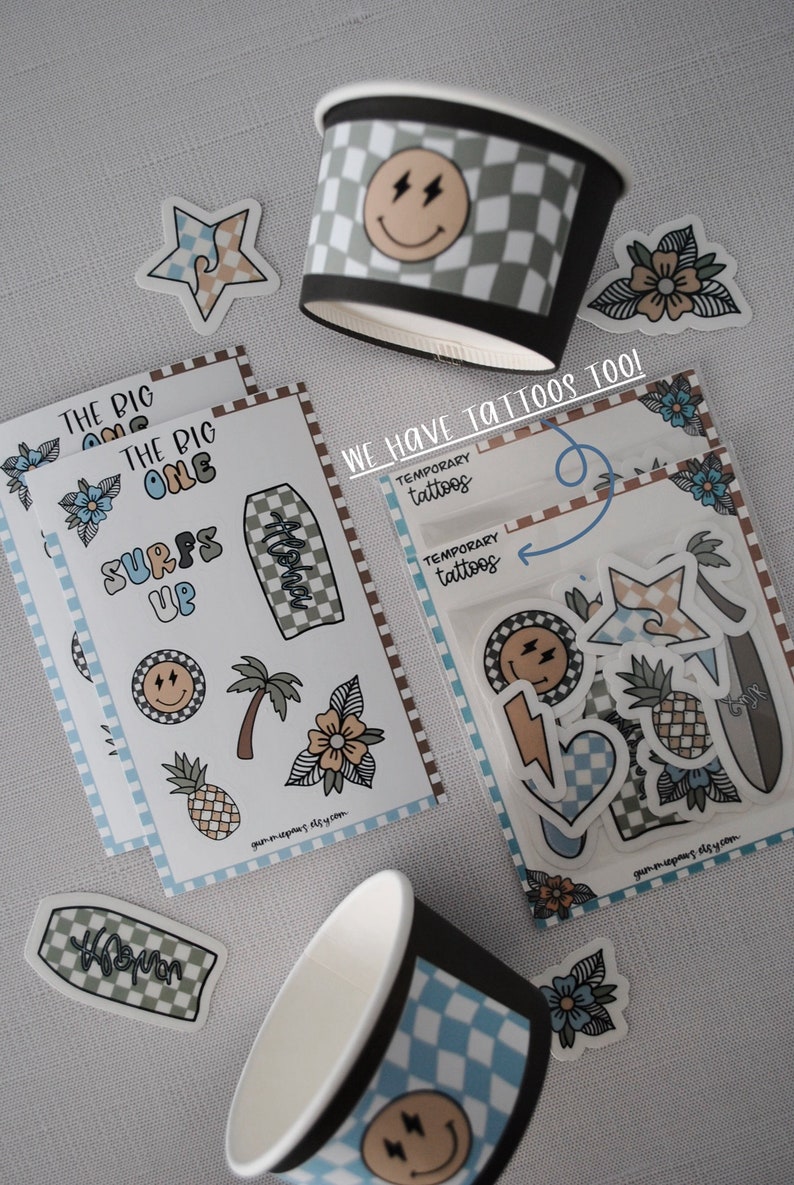 The Big One Birthday Theme, Kids Party Favor, Party Favor Sticker ...