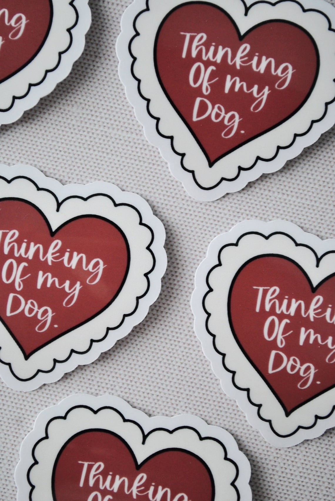 Thinking of My Dog Vinyl, Cute Heart Sticker, Dog Sticker, I Love My ...