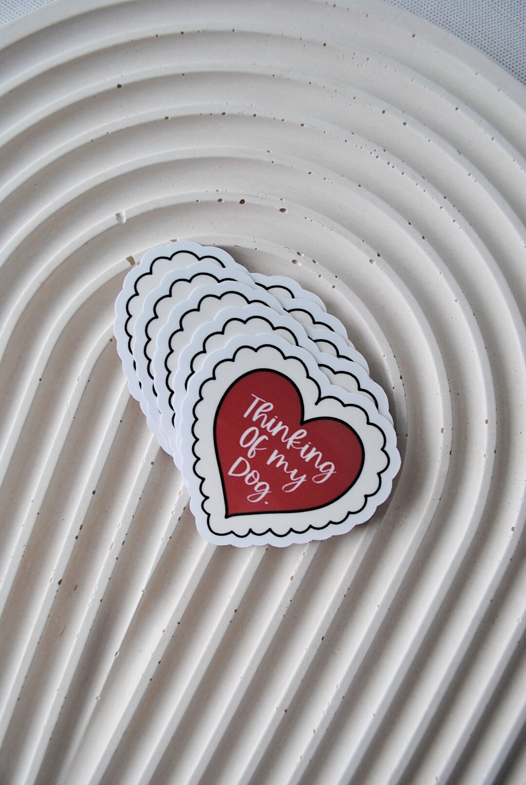 Thinking of My Dog Vinyl, Cute Heart Sticker, Dog Sticker, I Love My ...