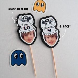 Gamer Birthday, Level Up, Game Over, Cupcake Toppers, Personalized ...