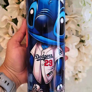 Stitch Dodgers 20oz Tumbler, LA Dodgers, Stitch - Etsy
