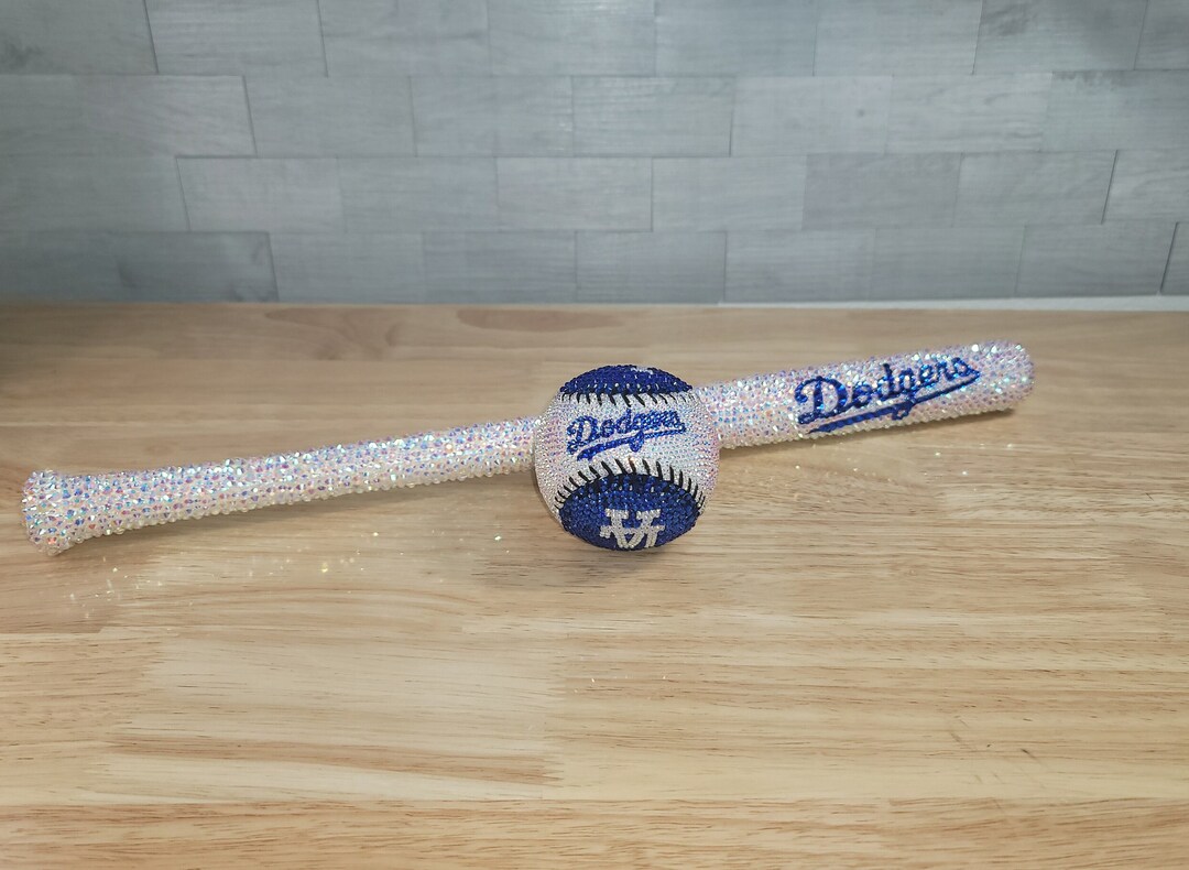 Los Angeles Dodgers Baseball & Small Louisville Slugger Bat - Ready to ...
