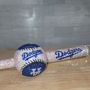 Los Angeles Dodgers Baseball & Small Louisville Slugger Bat - Ready to ...
