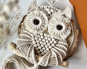 Macrame uil patroon - Etsy Nederland