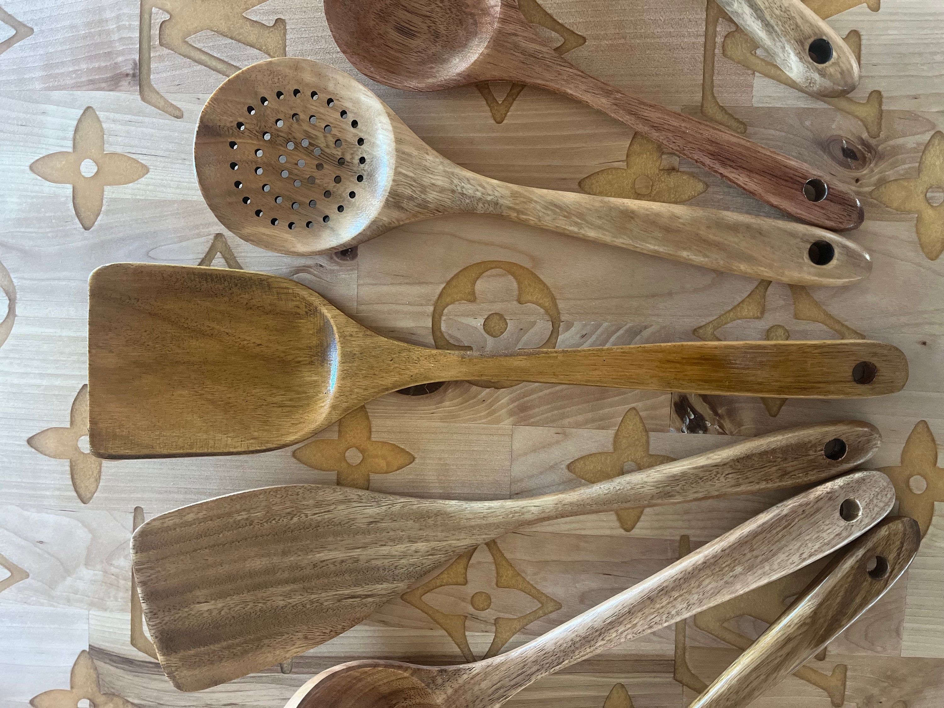 Premium Teak Wood Kitchen Utensils - Etsy