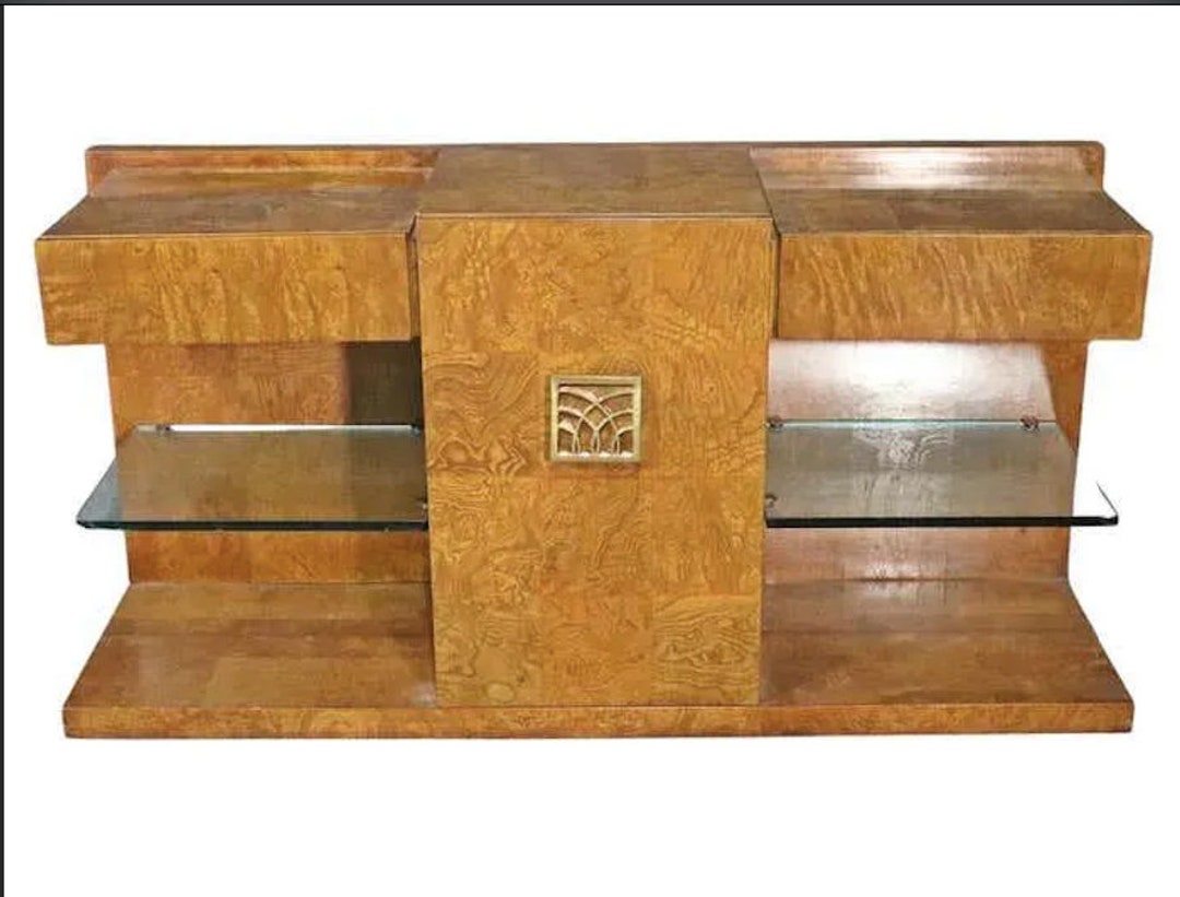 Century Furniture Art Deco Burled Console by Jay Spectre - Etsy