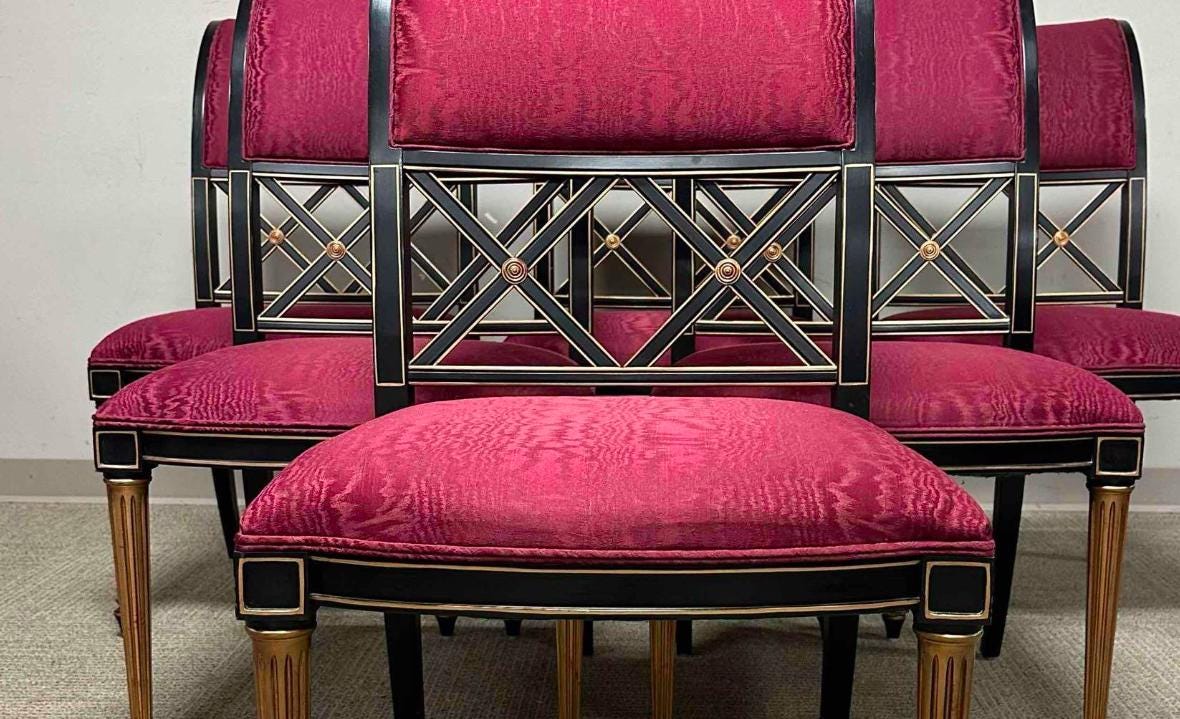 8 Iconic 1960's Dorothy Draper Dining Chairs for Henredon - Etsy